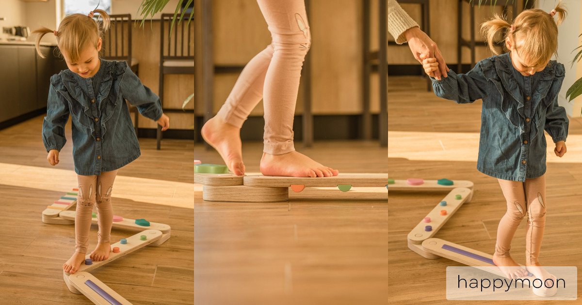 Wooden Toddler Balance Beam – Montessori Kids Toy for Playrooms - HappyMoon