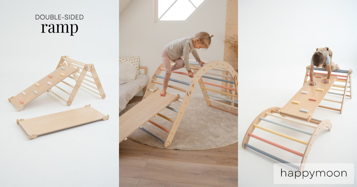 Montessori Ramp for Kids – Double-Sided Ramp and Slide - HappyMoon