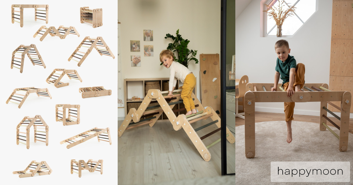 Elevate Playtime with Pikler Climbing Triangle for Kids. - HappyMoon