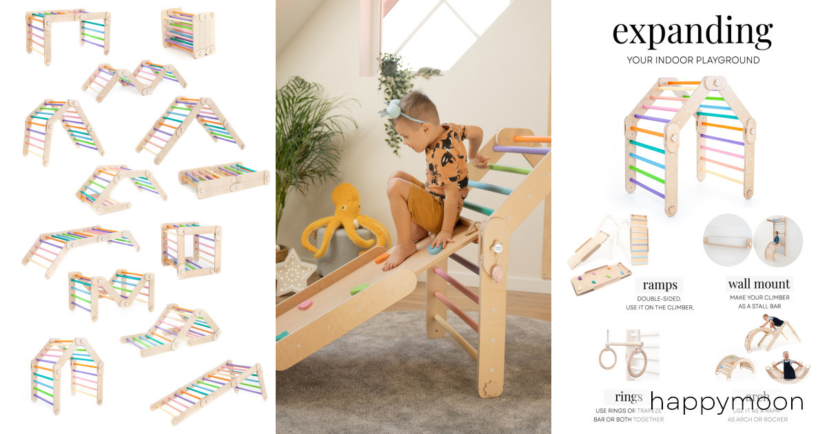 Climbing Triangle with Slide – Pikler Set for Interactive Playrooms ...