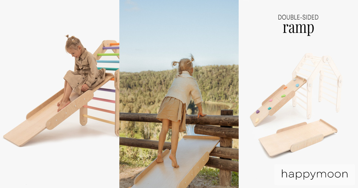 Climbing Ramp and Slide for Pikler Triangle – Montessori Playroom ...
