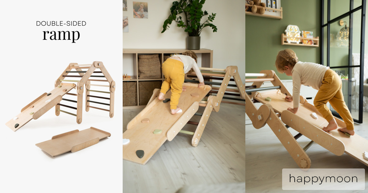 pikler slide ramp for kids pickler triangle - HappyMoon