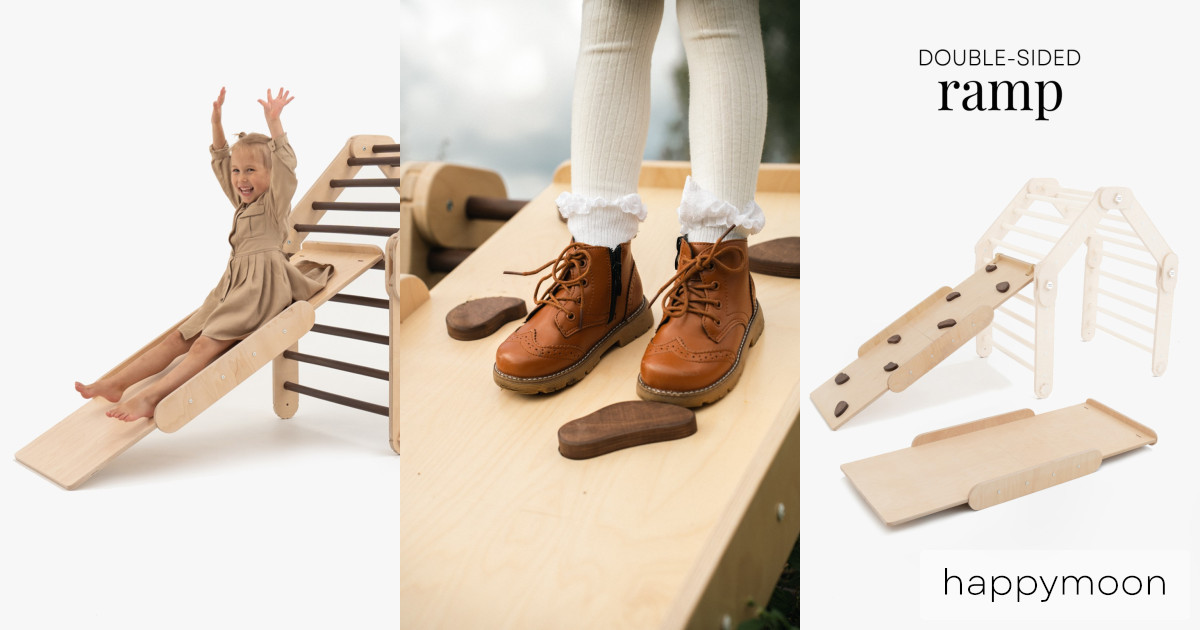 ramp slide for pickler triangle - addition to kids ladder - HappyMoon